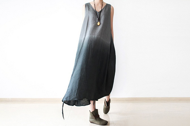 Dresses Linen Sleeveless Dresses Original Design Unique Linen Dress ...